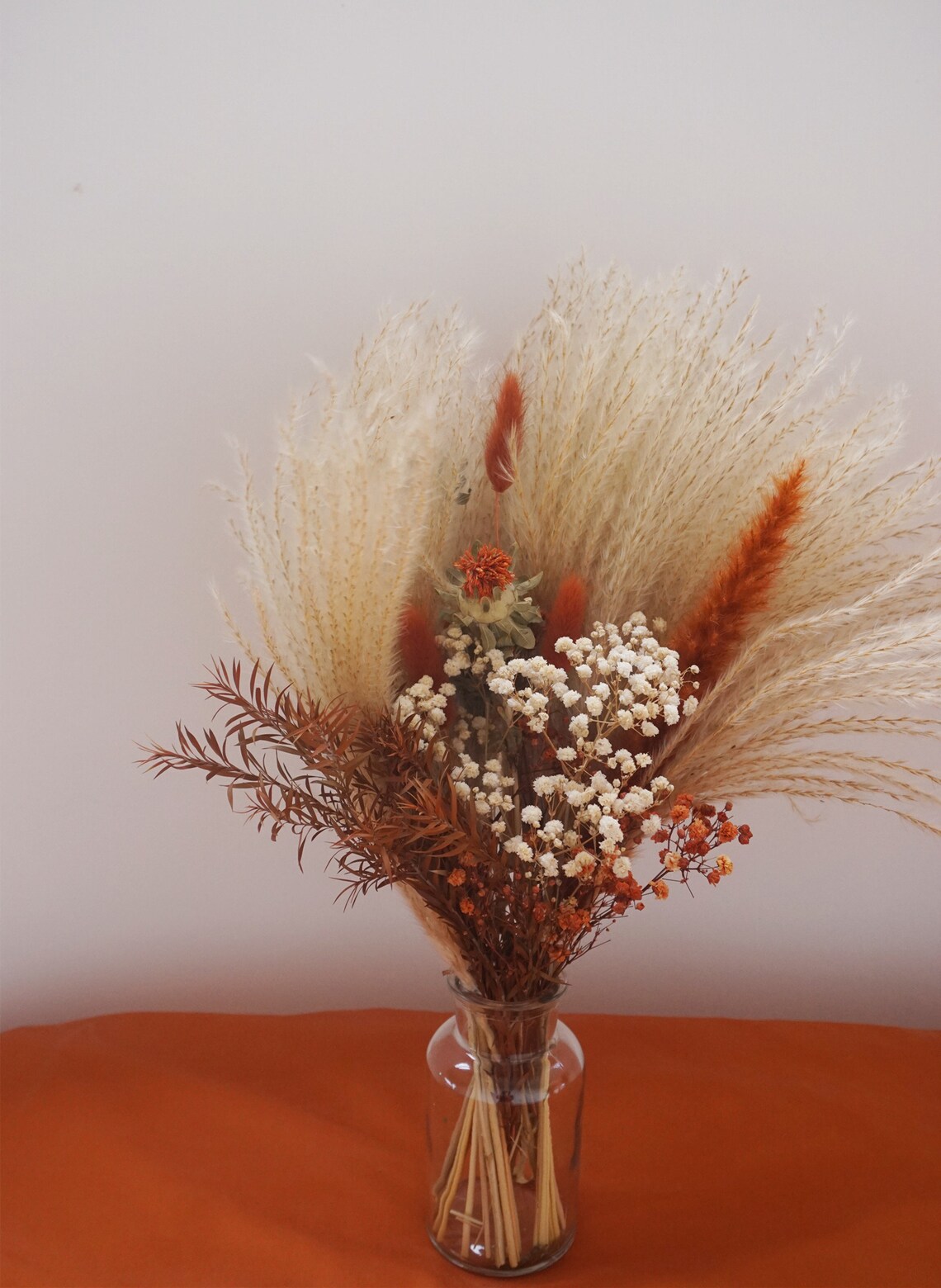 Dried Flowers Bouquet Terracotta Color Wedding Terracotta - Etsy