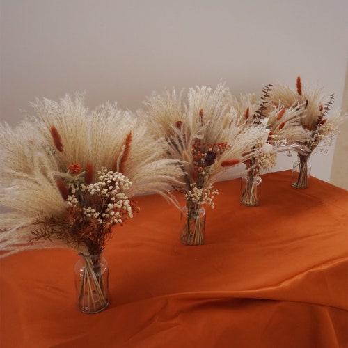 Dried Flowers Bouquet Terracotta Color Wedding Terracotta - Etsy