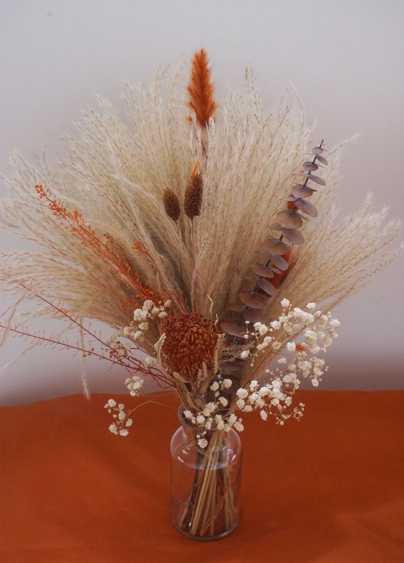 Dried Flowers Bouquet Terracotta Color Wedding Terracotta - Etsy