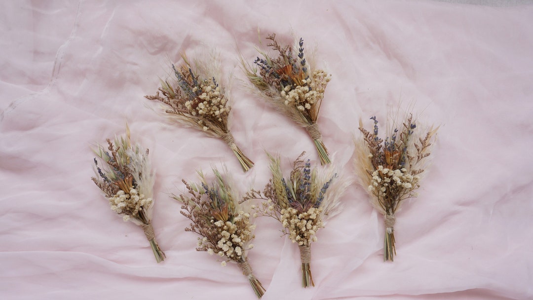 Mini Dry Flower Set/bohemian Wedding Bouquet/lavender Dry Flower ...