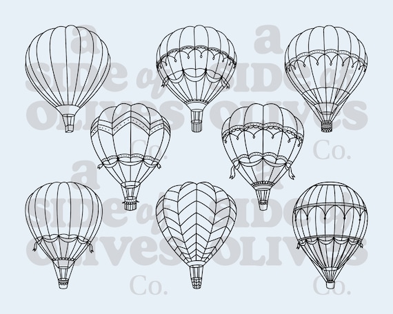 Hot Air Balloon Clipart Outline Of Texas