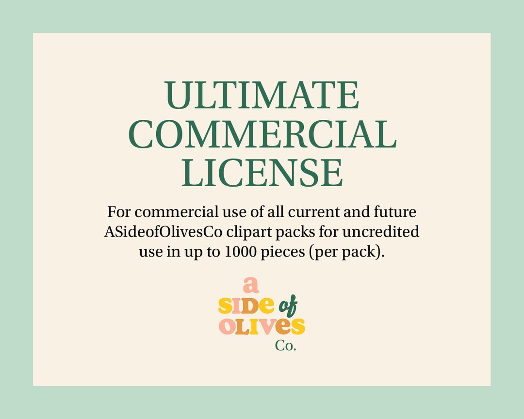ULTIMATE COMMERCIAL LICENCE - for Commercial Use of Unlimited Clipart ...
