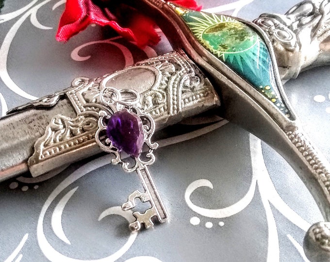 Royal Key Necklace, Jeweled Key, Medieval Key, Fantasy Key, Gift for ...
