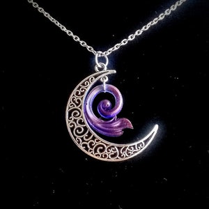 Moon and Water Necklace Elvish Necklace Crescent Moon - Etsy