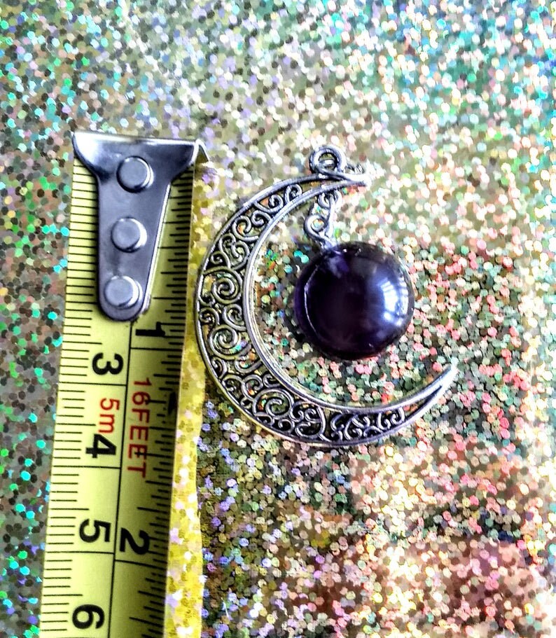 Dark Elven Moon Jewelry Elvish Necklace Crescent Moon - Etsy