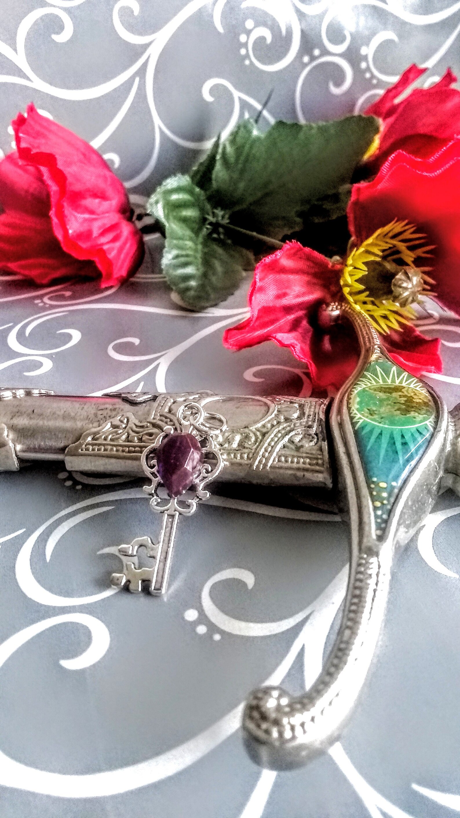 Royal Key Necklace Jeweled Key Medieval Key Fantasy Key - Etsy
