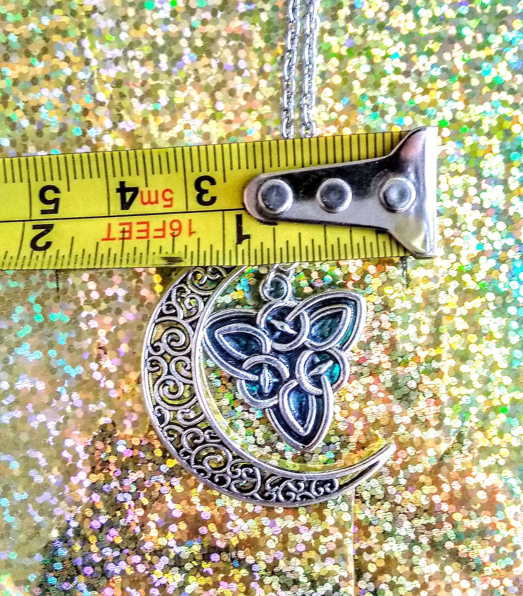Celtic Elf Necklace, Arwen Necklace,celtic Knot Necklace, Elvish Moon ...