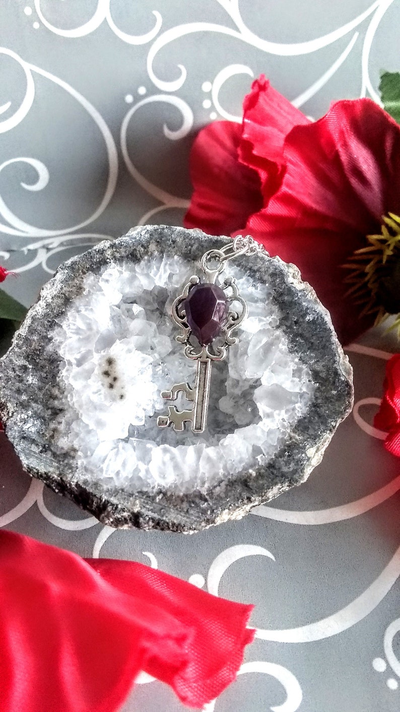 Royal Key Necklace Jeweled Key Medieval Key Fantasy Key - Etsy