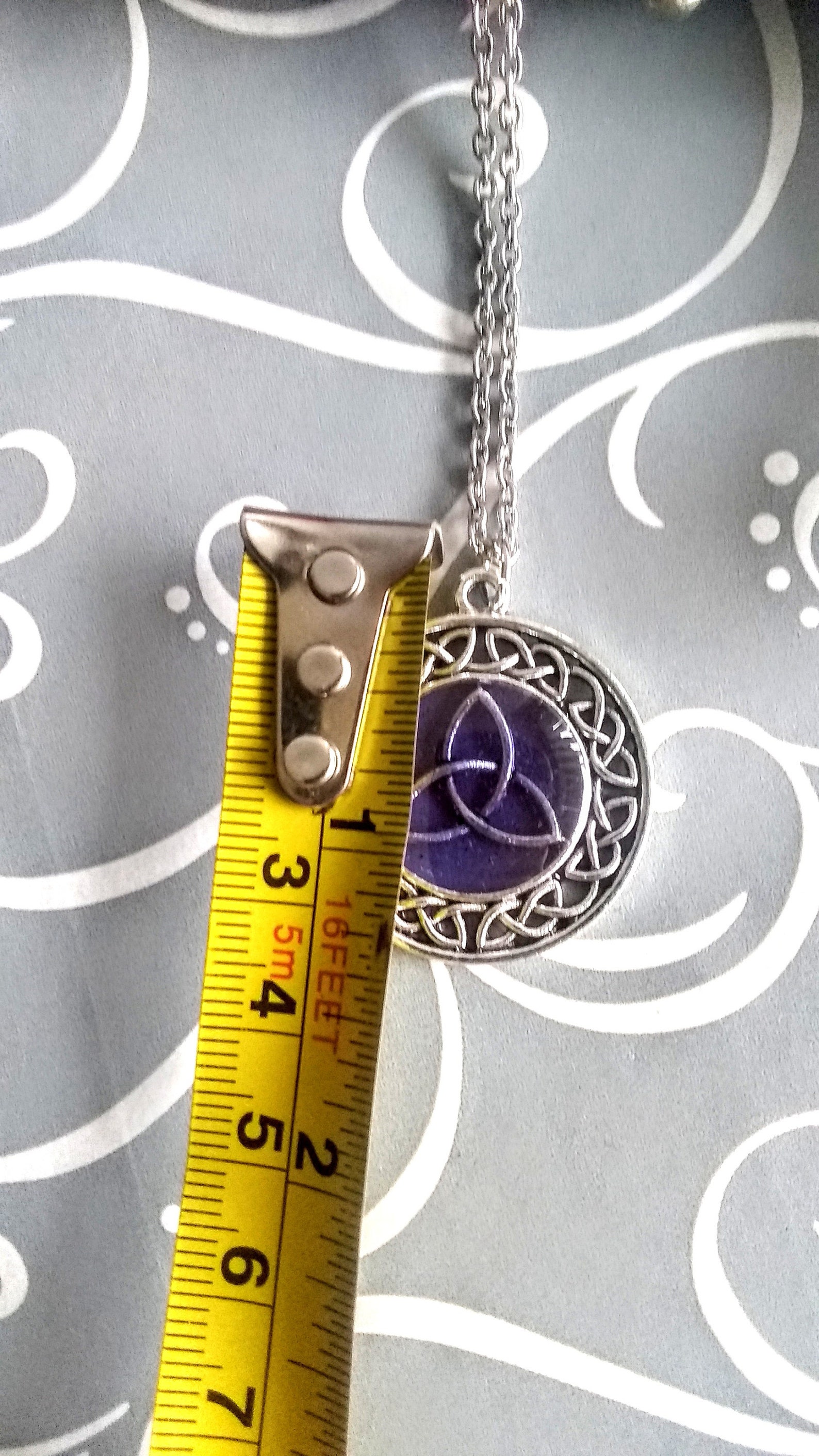 Trinity Amulet Celtic Knot Necklace Celtic Trinity Elven - Etsy