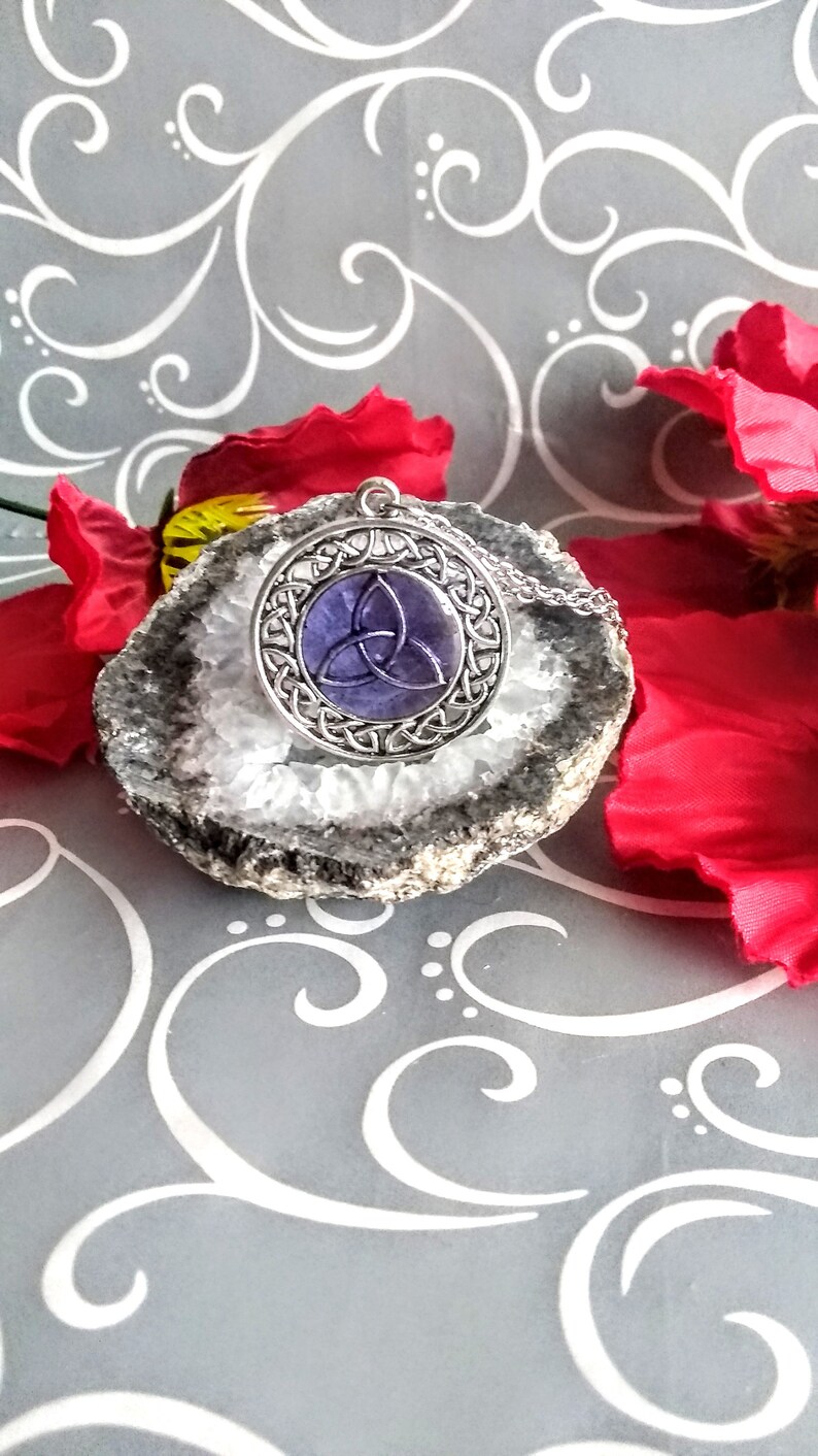 Trinity Amulet Celtic Knot Necklace Celtic Trinity Elven - Etsy