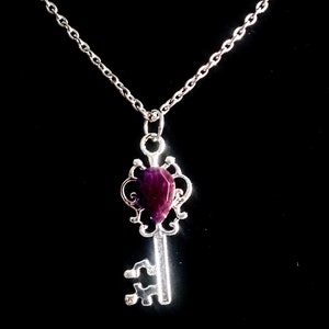 Royal Key Necklace Jeweled Key Medieval Key Fantasy Key - Etsy