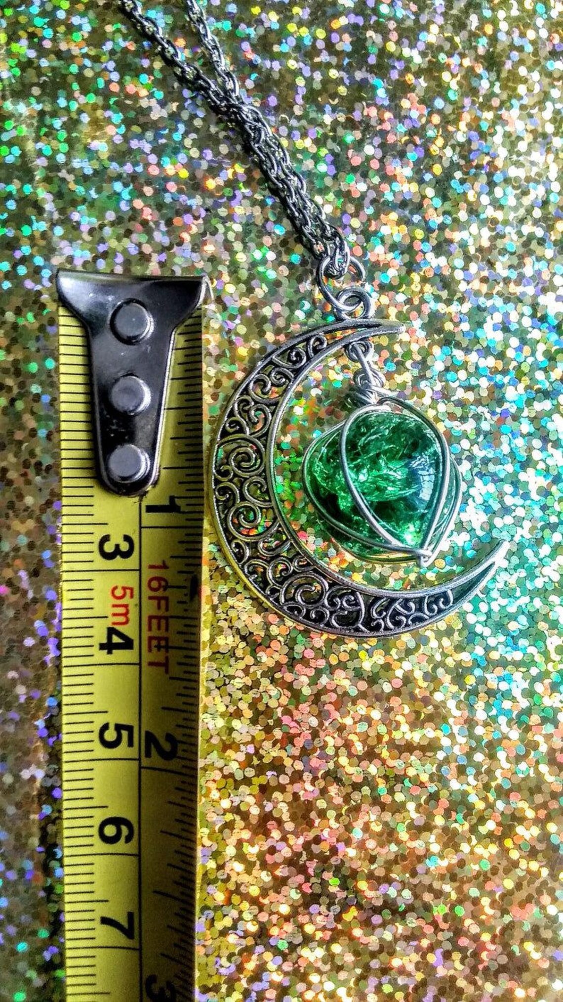 Elvish Moon Necklace Fantasy Crescent Moon Necklace Elven | Etsy