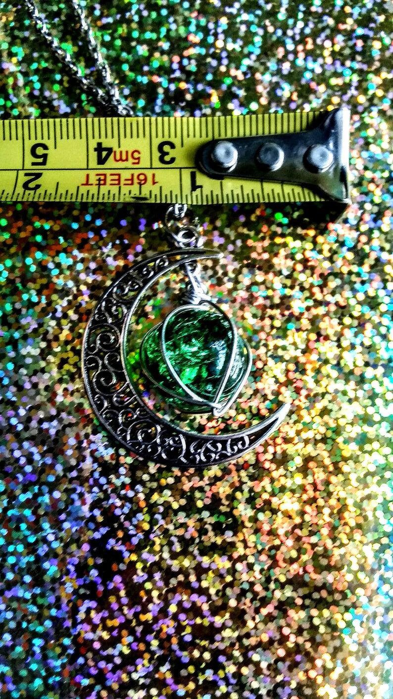 Elvish Moon Necklace Fantasy Crescent Moon Necklace Elven | Etsy