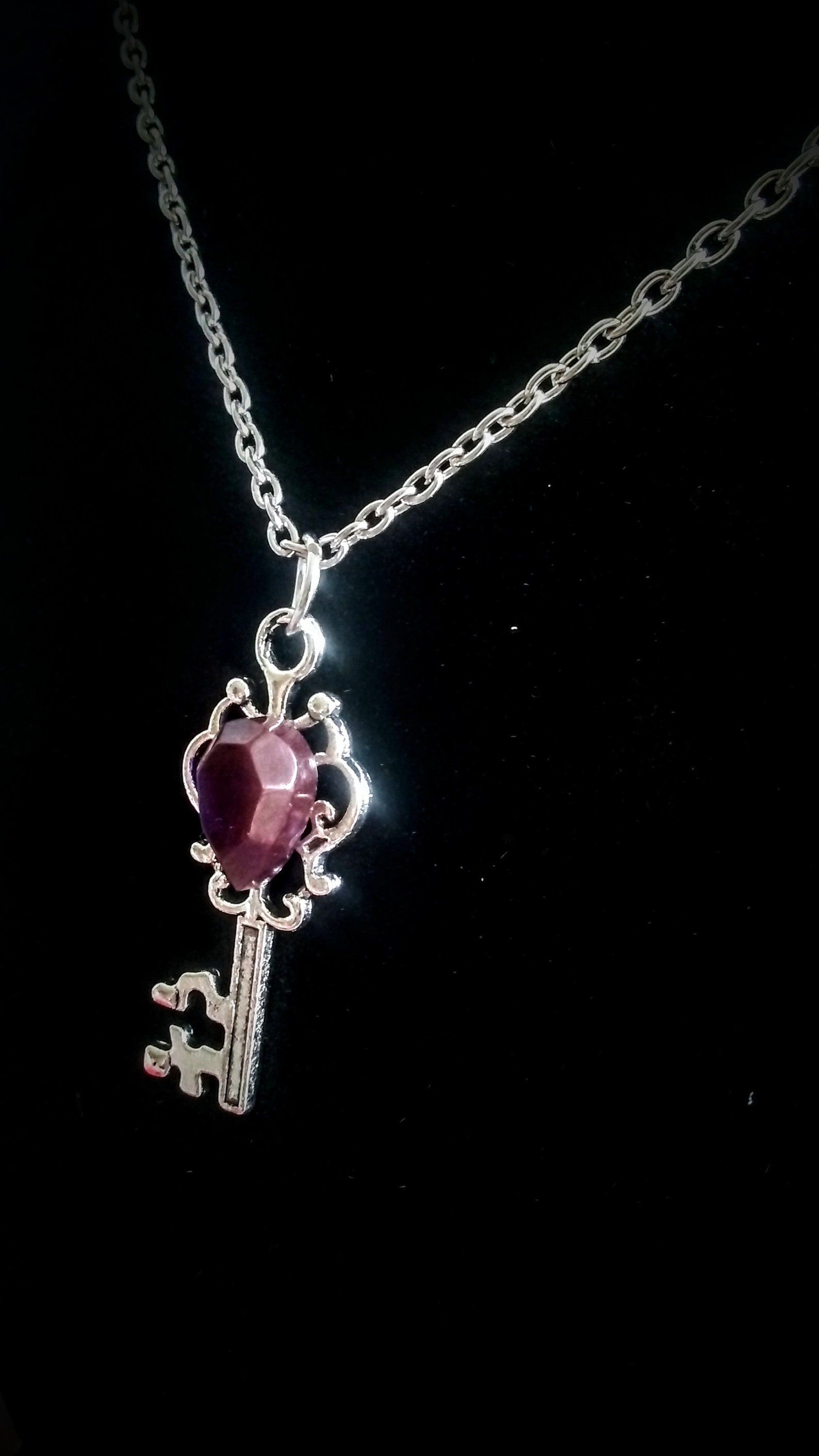 Royal Key Necklace Jeweled Key Medieval Key Fantasy Key - Etsy