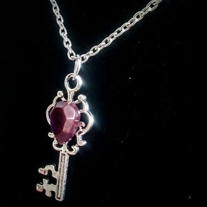 Royal Key Necklace Jeweled Key Medieval Key Fantasy Key - Etsy