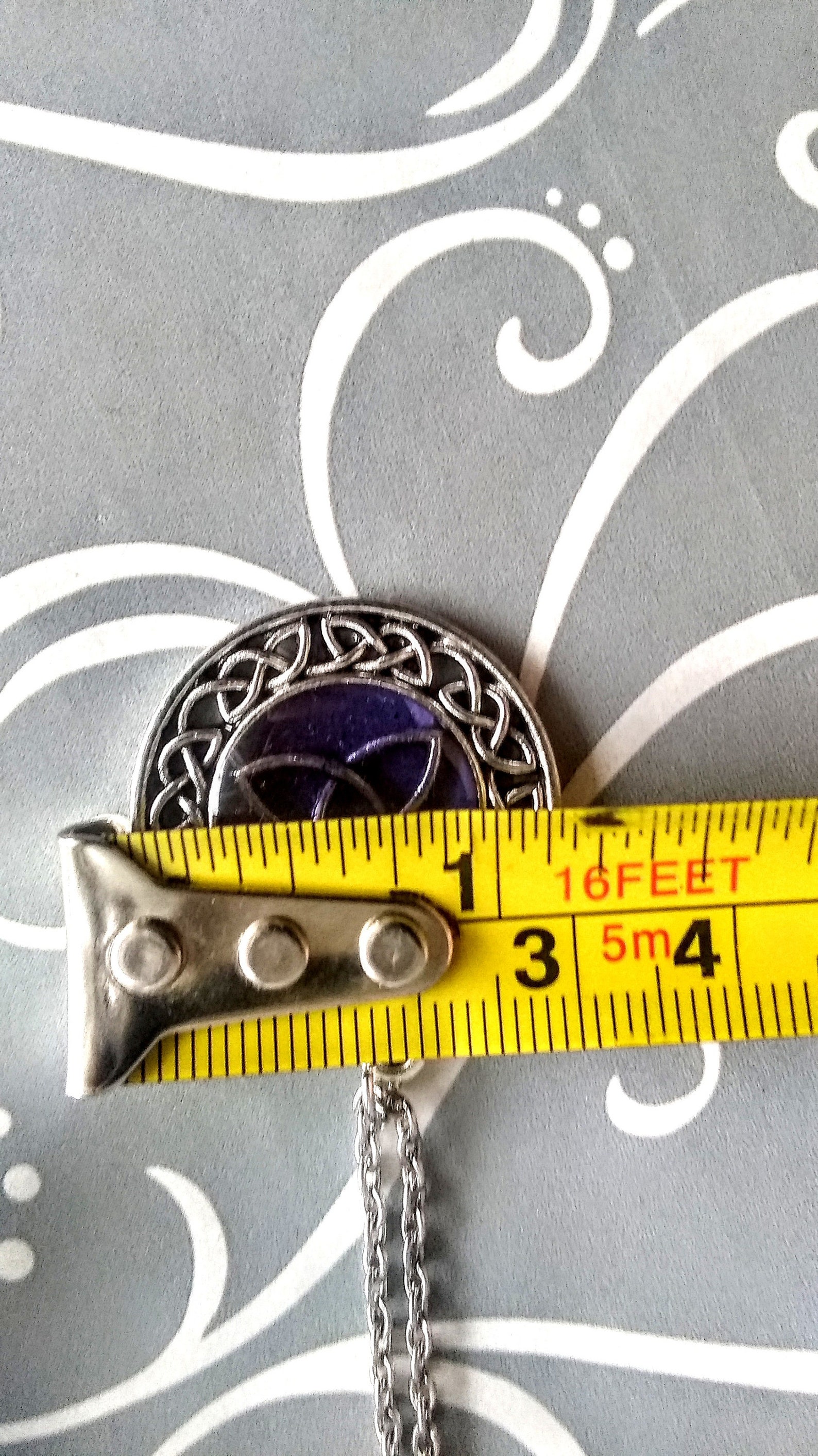 Trinity Amulet Celtic Knot Necklace Celtic Trinity Elven - Etsy
