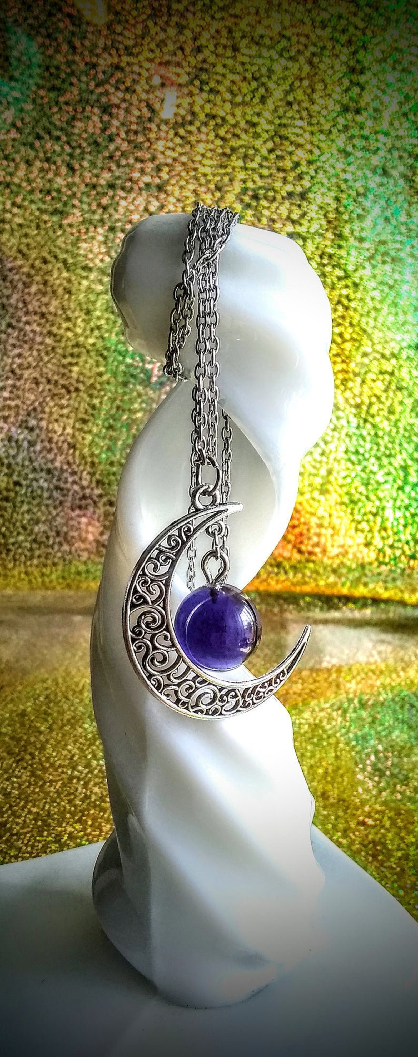 Dark Elven Moon Jewelry Elvish Necklace Crescent Moon - Etsy