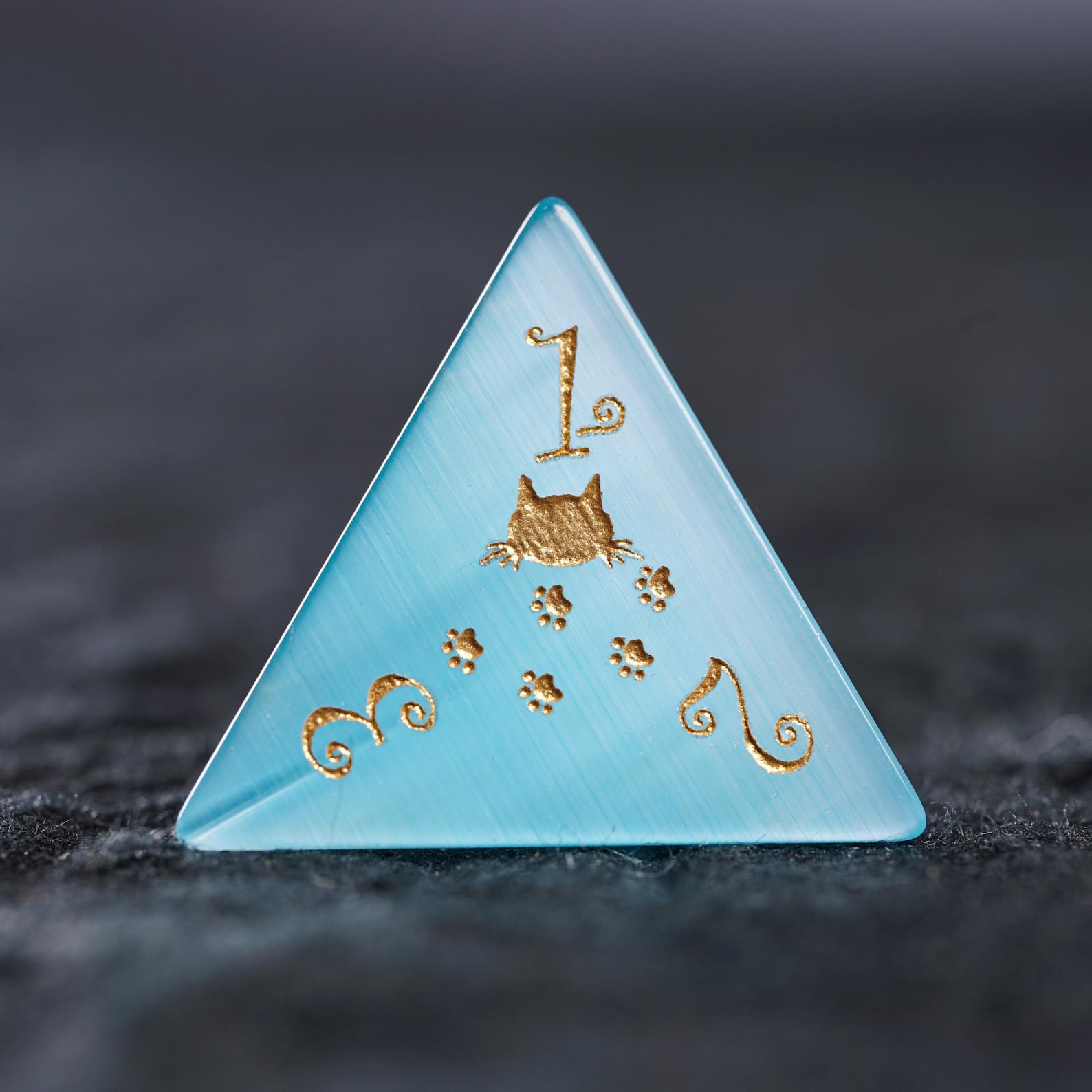 Aqua Cat's Eye Dnd Dice Set: Hand-carved Polyhedral Gemstone Dice - Etsy