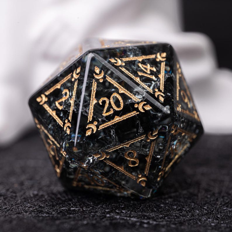 Hand Carved Gemstone D20 Dice: Original Design, Tabletop Games - Etsy