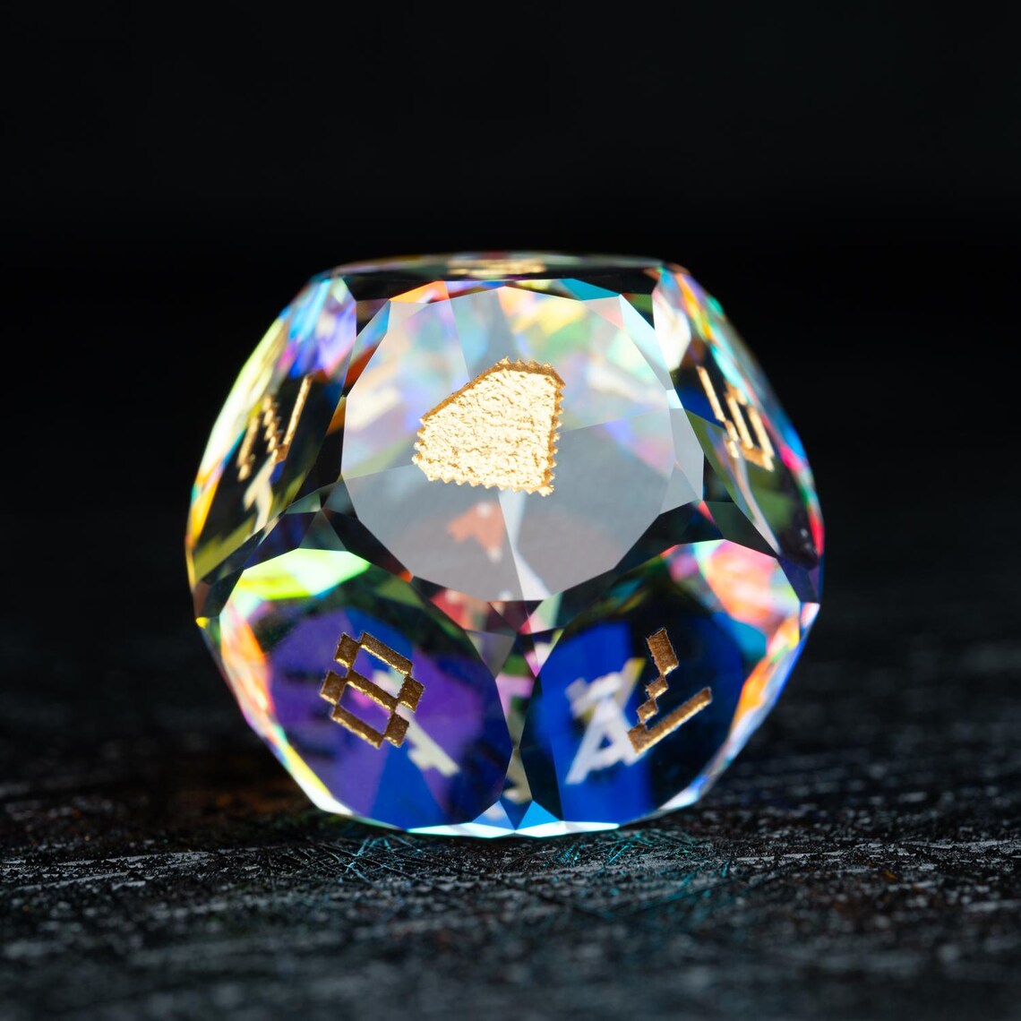 Rainbow Crystal Dice Set: Hand-carved Gemstone Polyhedral Dice - Etsy