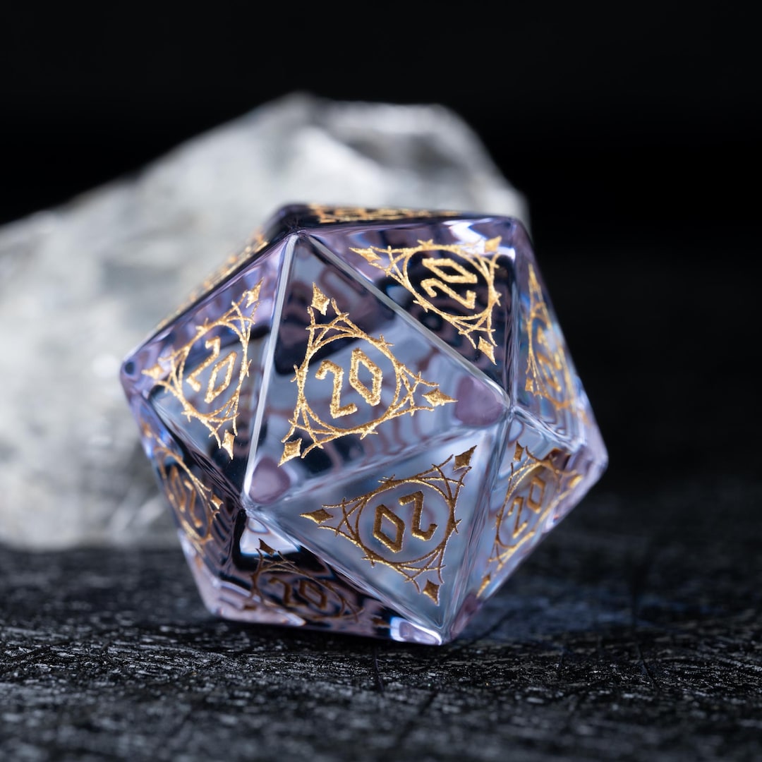 Gemstone D20 Dice: Handmade Original Design for Dungeons & Dragons - Etsy