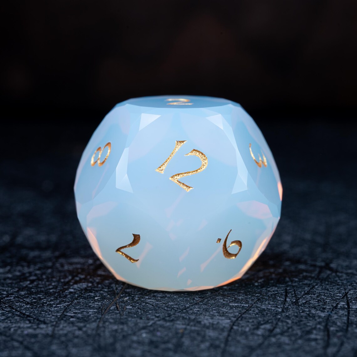 Handmade Dice Opal Gemstone DND Dice Set: Moon Style Polyhedral Dice ...