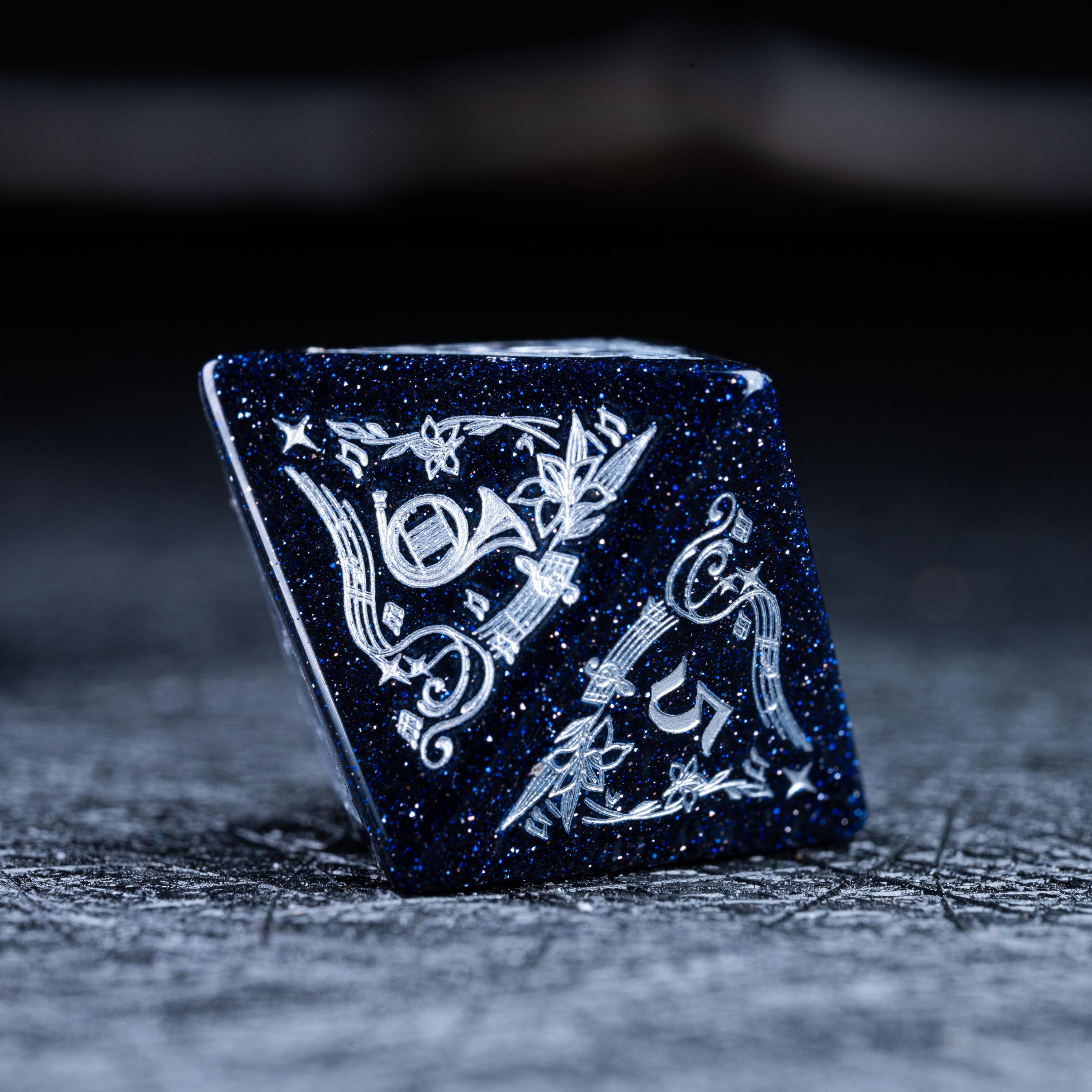 Blue Sandstone Dice Set: Original Design Polyhedral RPG D20 - Etsy