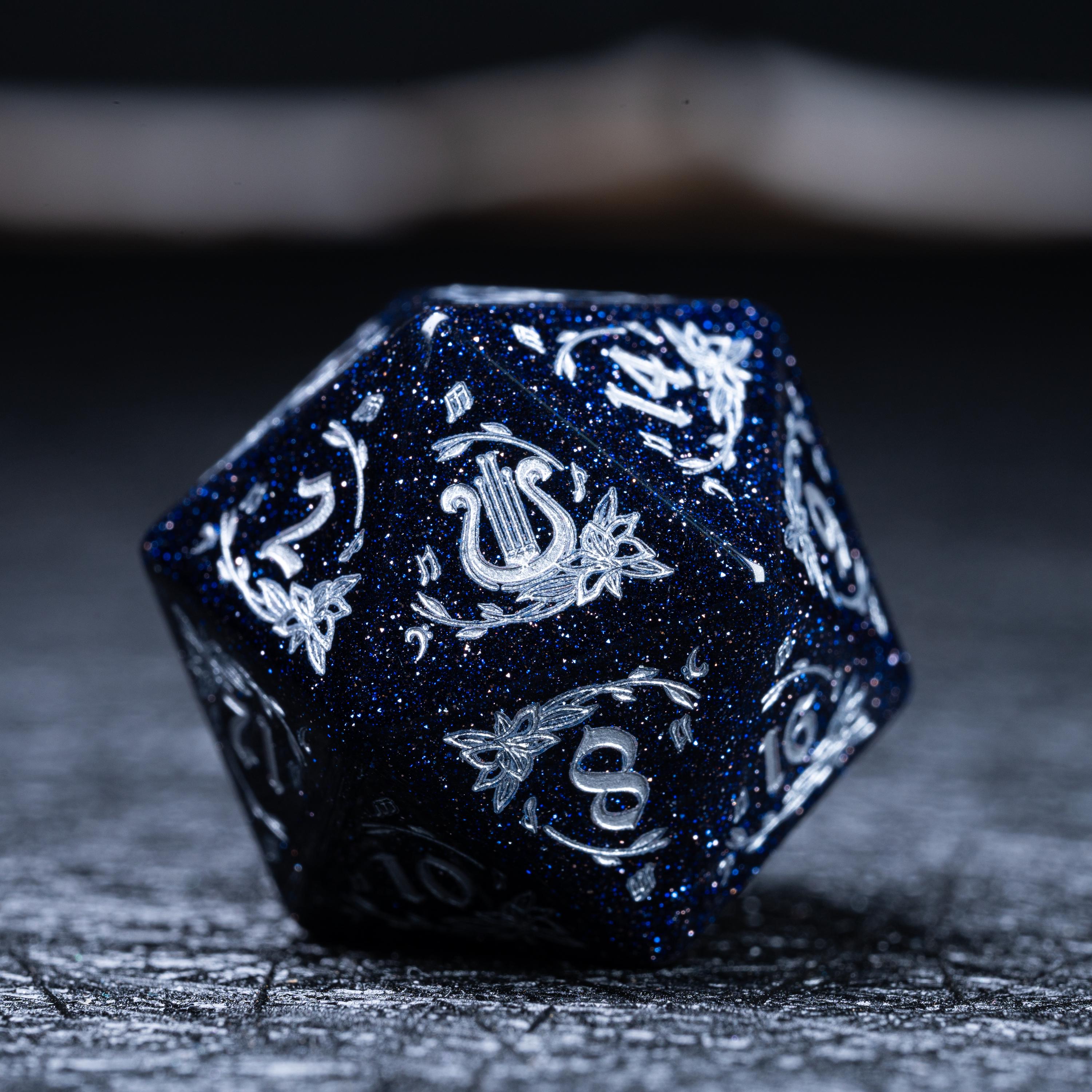 Blue Sandstone Dice Set: Original Design Polyhedral RPG D20 - Etsy