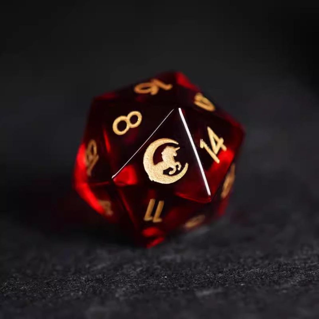 Handmade Red Dnd Dice Set,dungeons and Dragon RPG Games Dice,unicorn ...