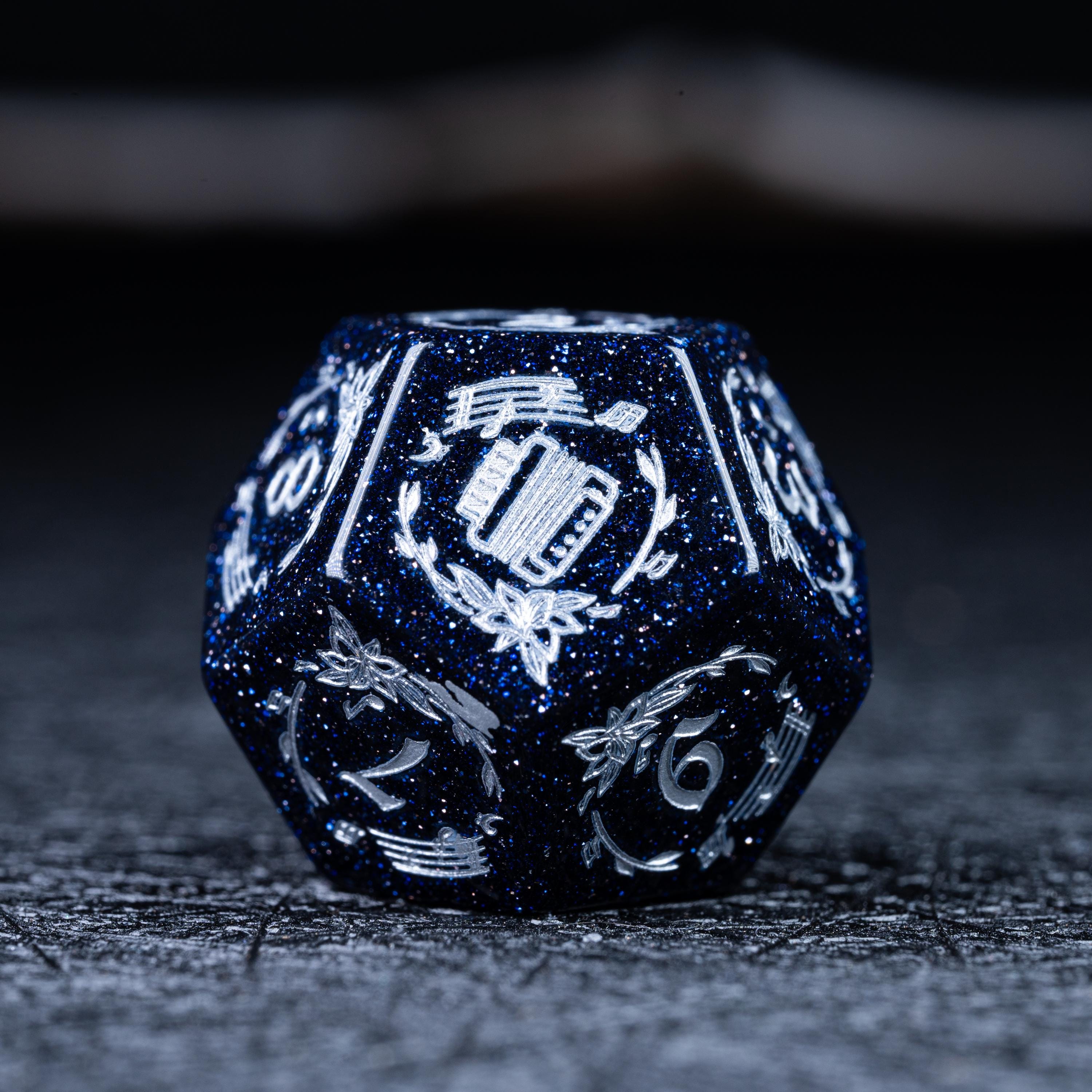 Blue Sandstone Dice Set: Original Design Polyhedral RPG D20 - Etsy