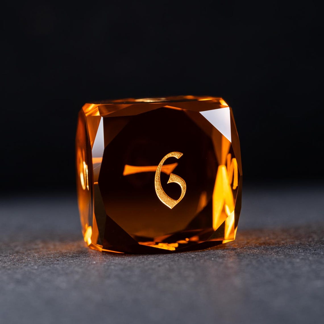 Yellow Crystal Dnd Dice Set: Hand Carved Polyhedral Gemstone Dice - Etsy