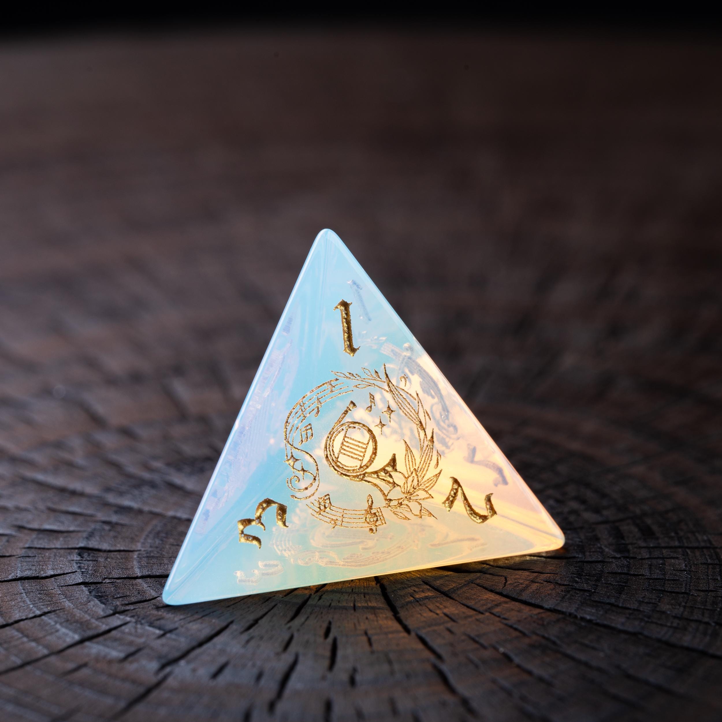 Hand Carved Opal DND Dice Set: Music Polyhedral D20, Original Design - Etsy