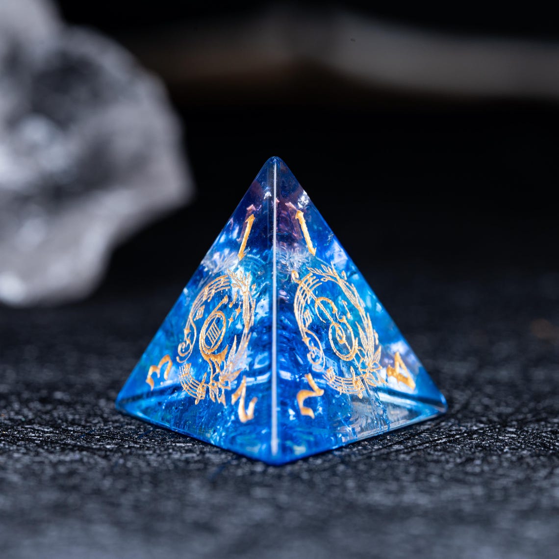Rainbow Glaze Gemstone Dice Set: Original Hand-carved Polyhedral Dice ...