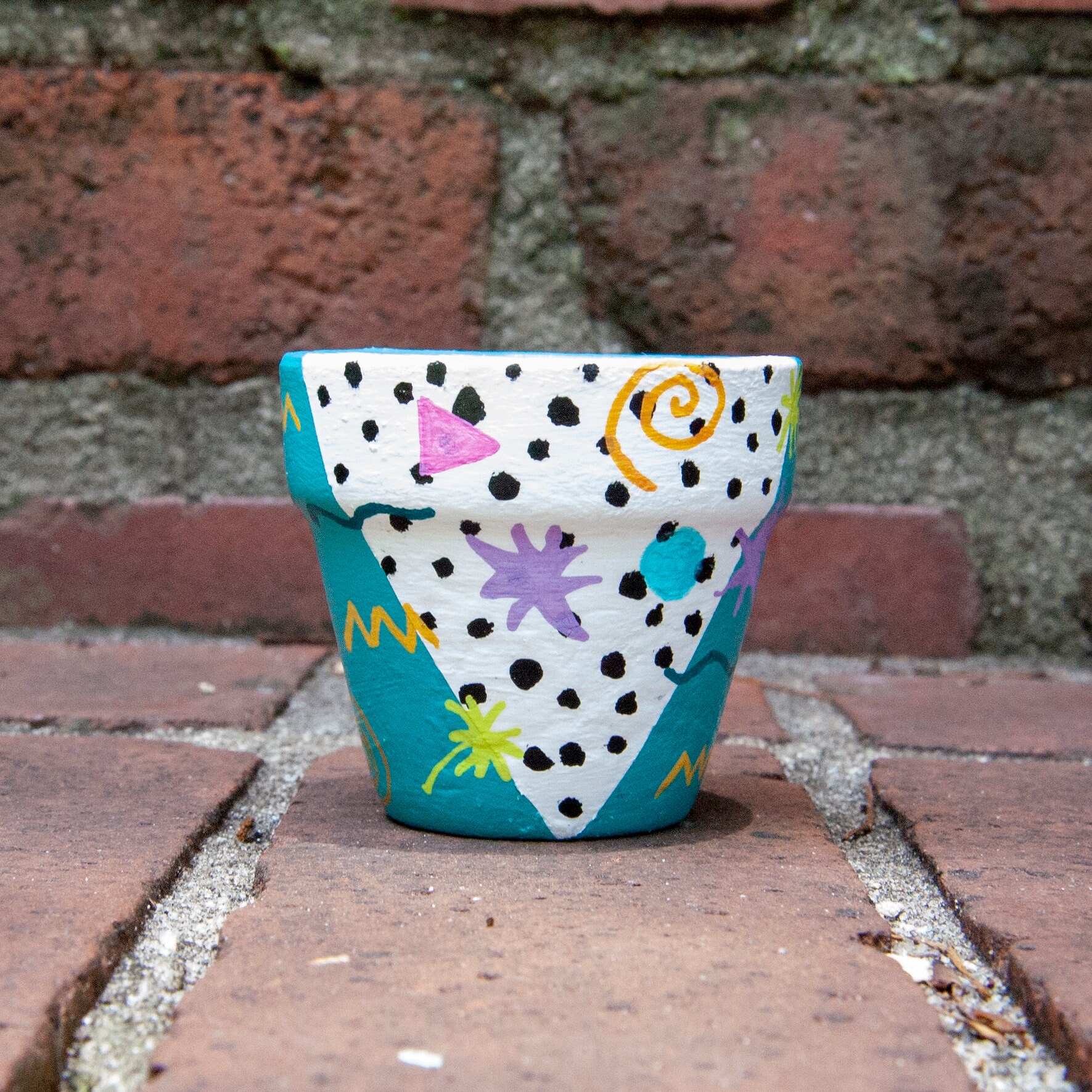 80's Inspired Clay Pot - Etsy