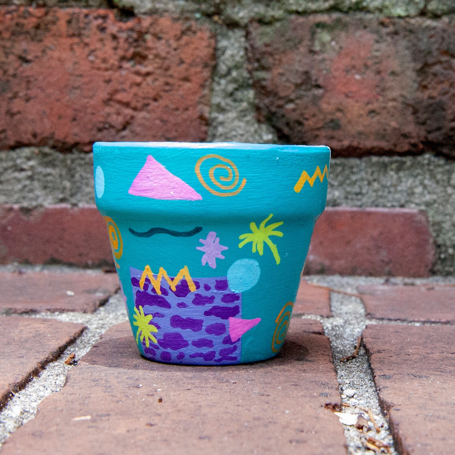 80's Inspired Clay Pot - Etsy