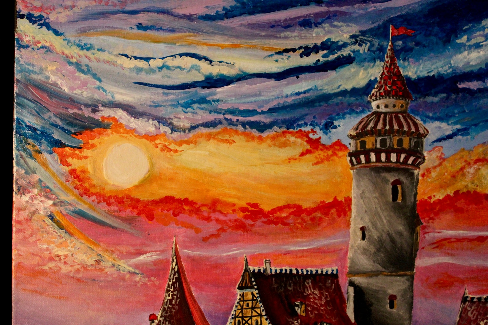 La puesta del sol del Gran Castillo - Etsy España