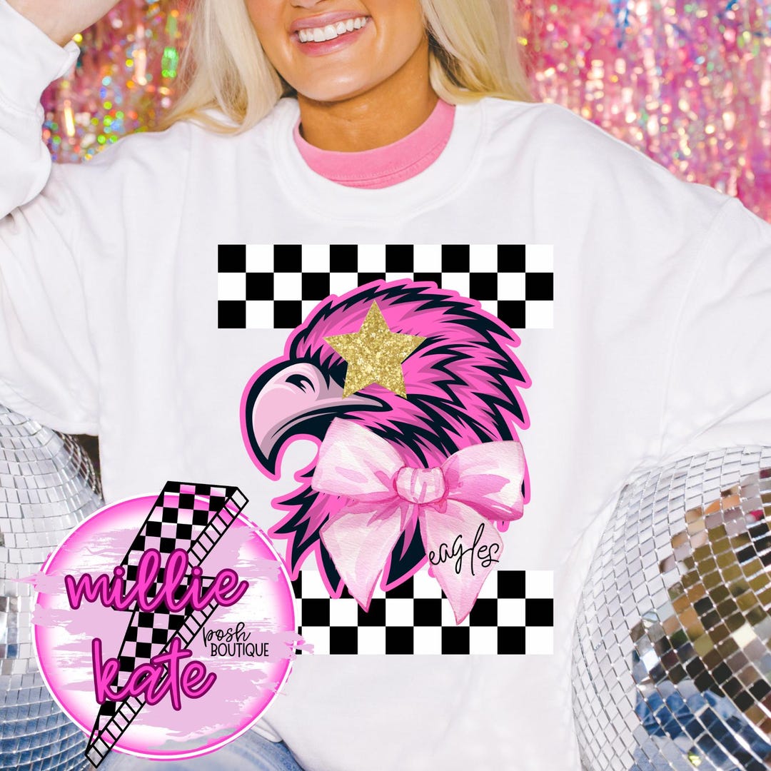 Preppy Eagles Sublimation DTF Design PNG Digital Download Sports ...
