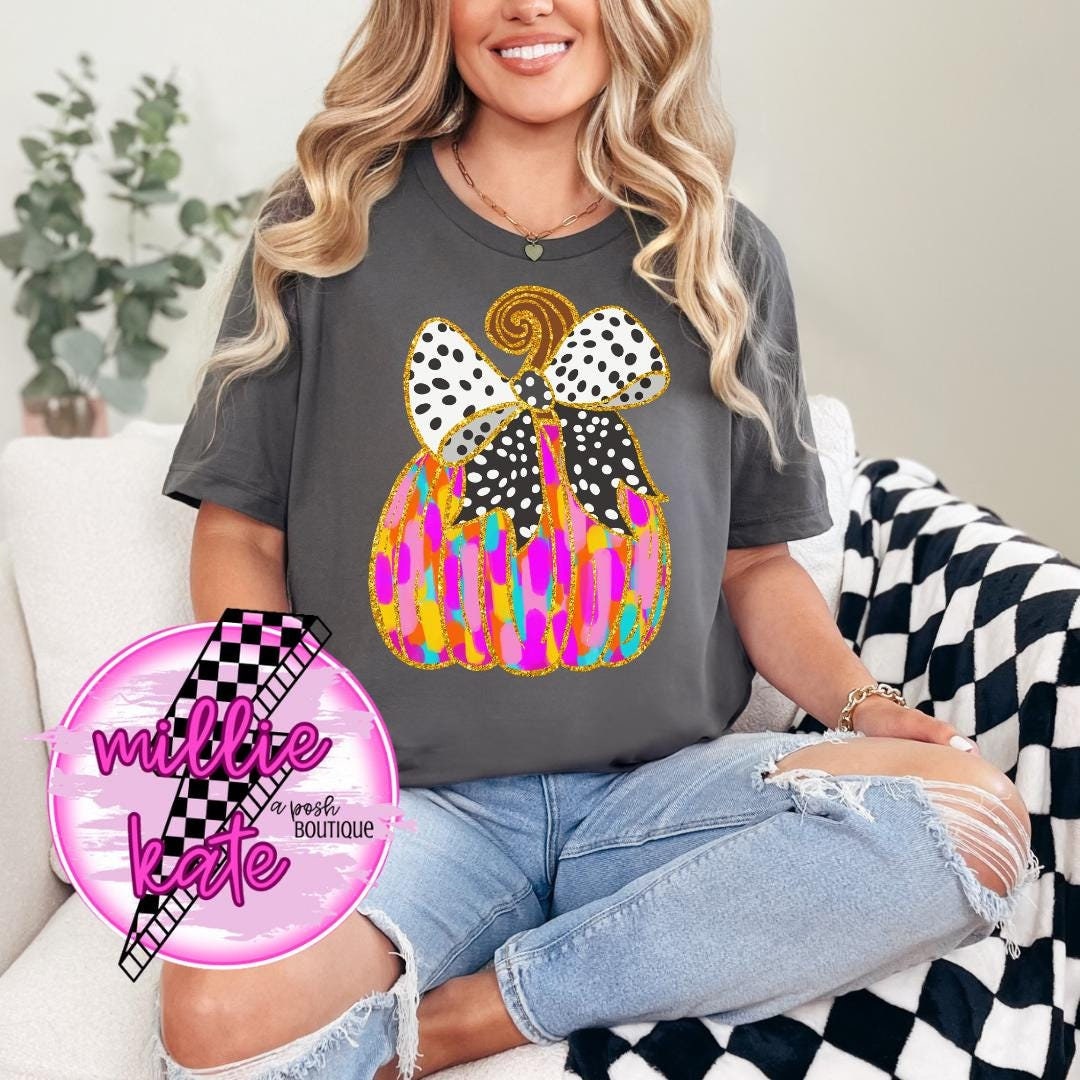 Preppy Thanksgiving Pumpkin Sublimation DTF Design PNG Digital Download ...