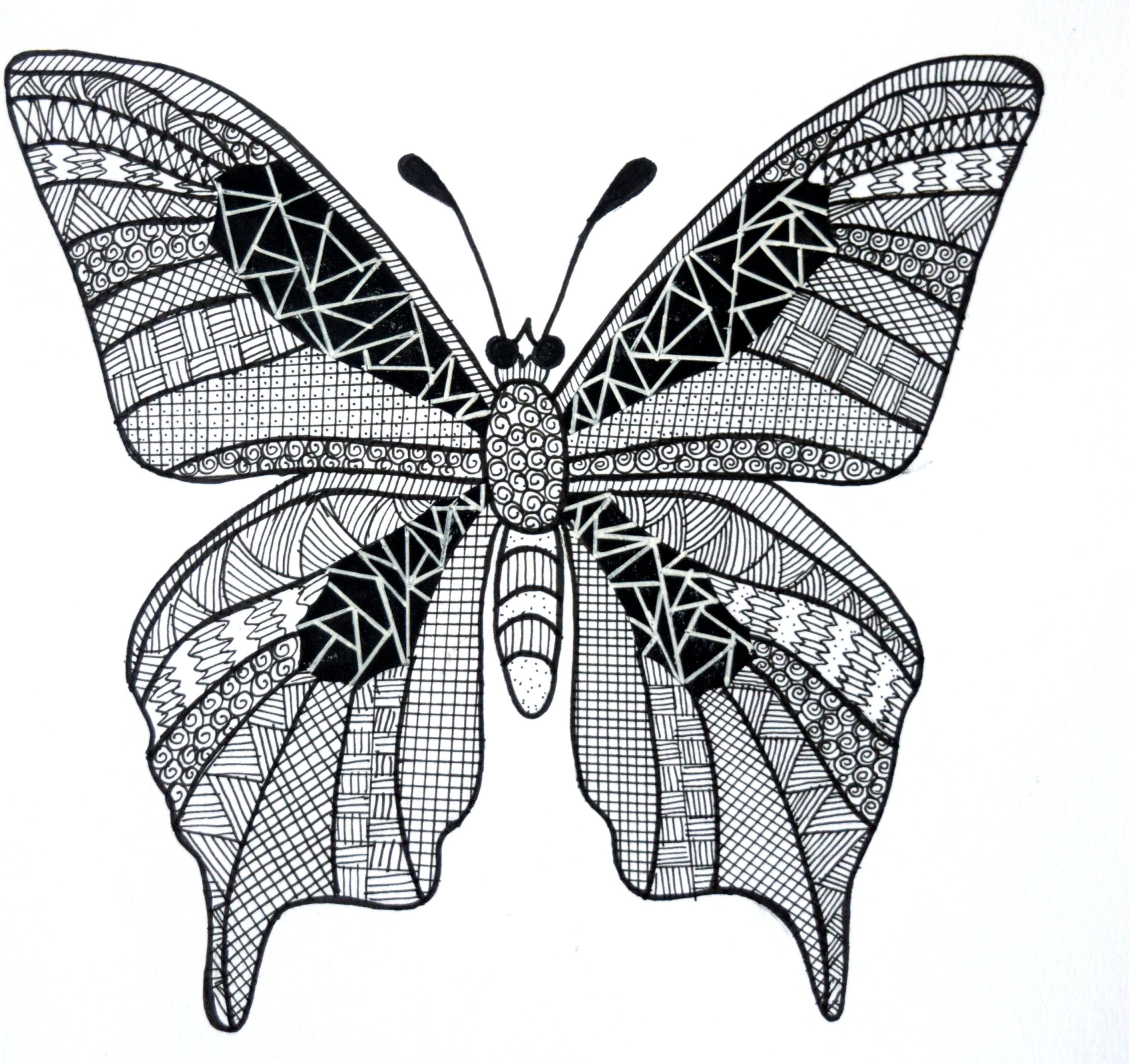 Handmade Butterfly Doodle Art for PERSONAL and COMMERCIAL use. | Etsy