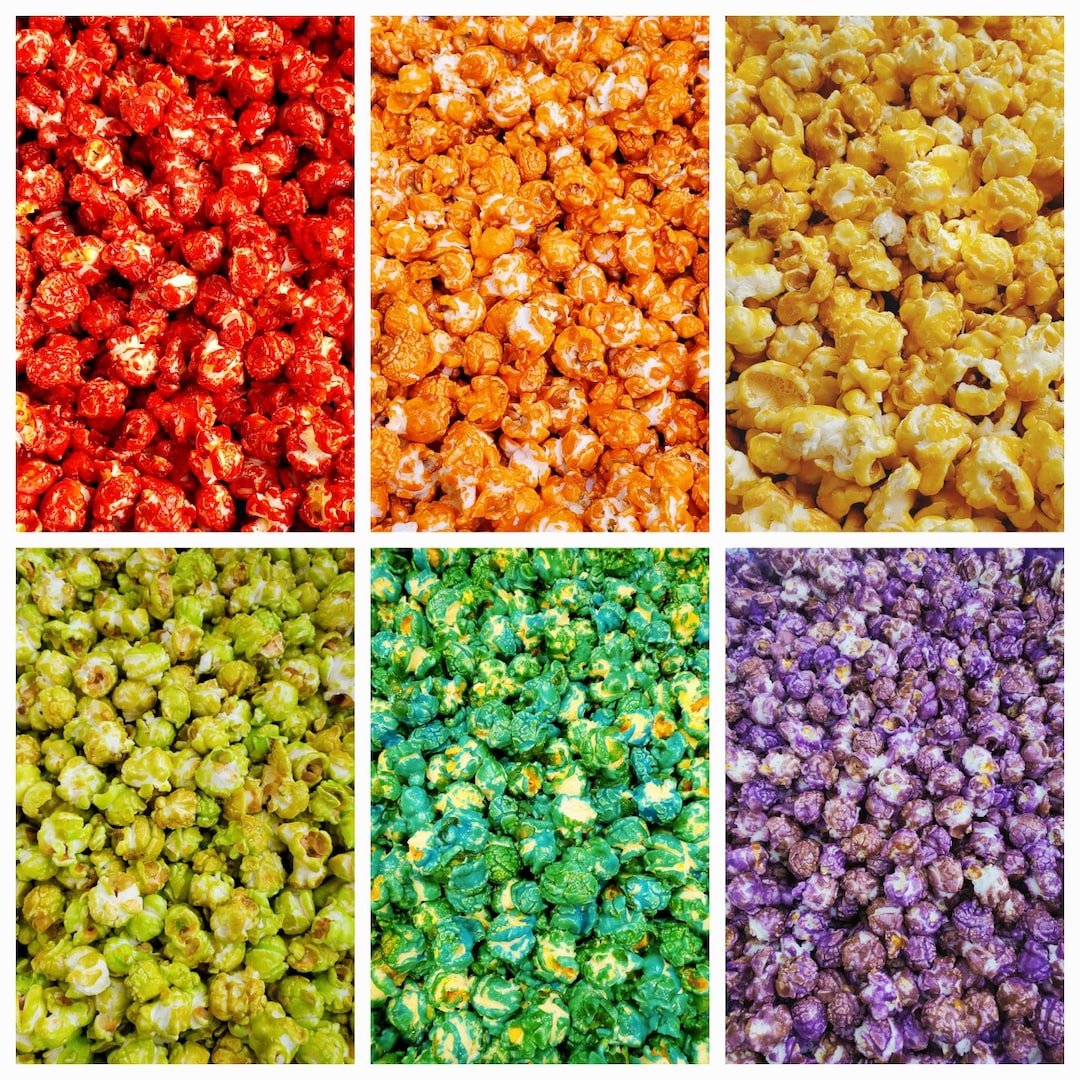 10 Gourmet Candied Popcorn in Mini Bags With a Single Flavour, Party ...