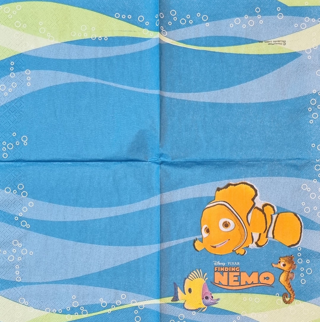 Disney/pixar Finding Nemo Set of 4 Paper Napkins and Single Napkin Also ...