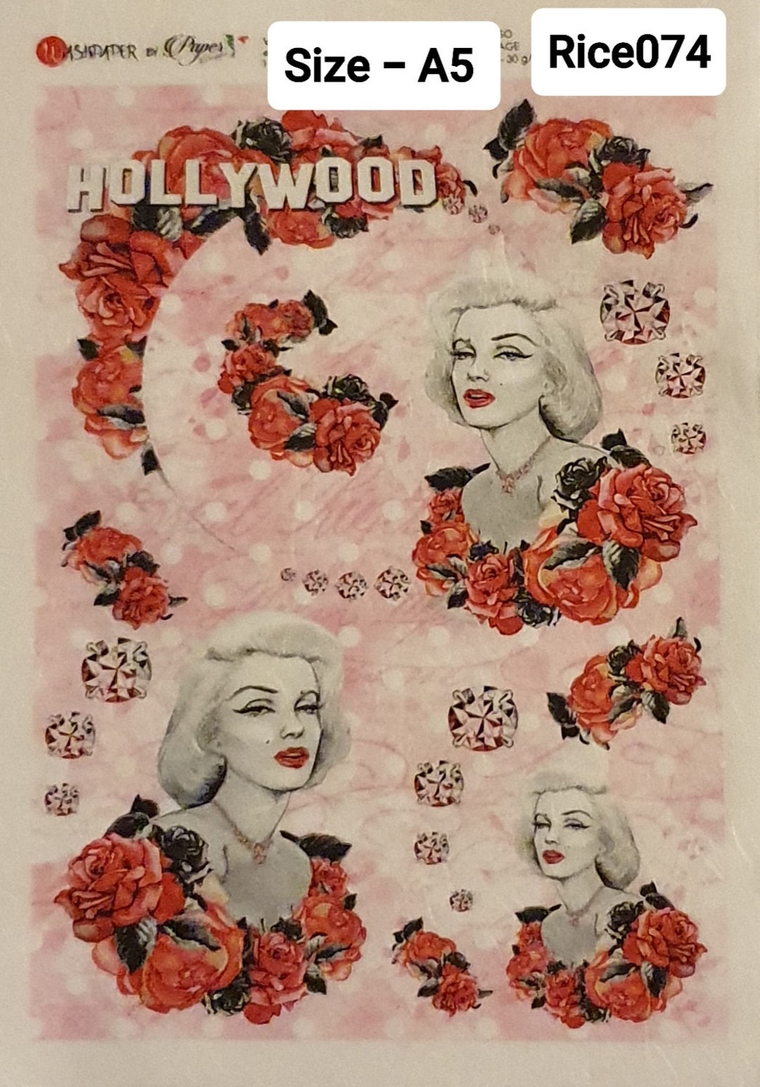 Marilyn Monroe Rice Paper - Etsy