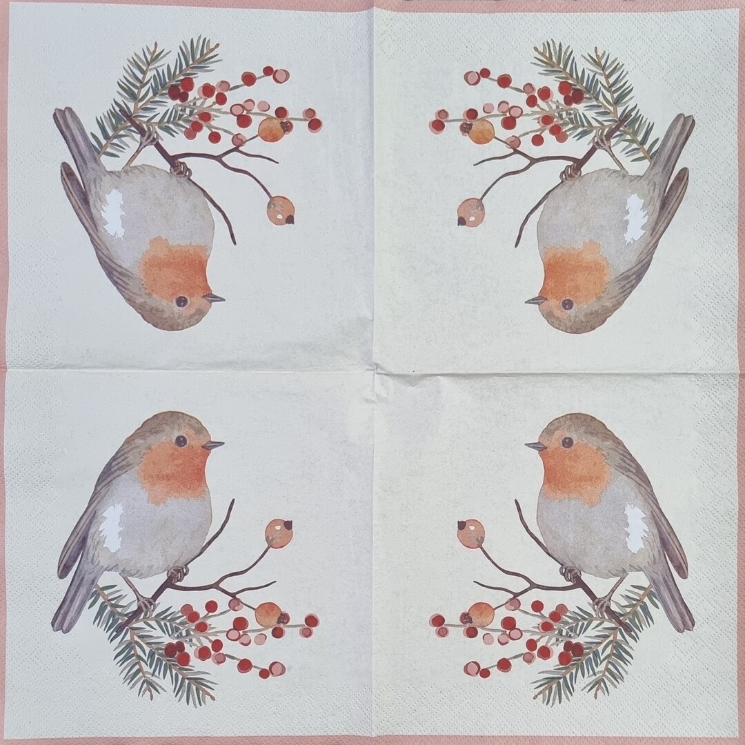 Robin Set of 4 Napkins - Etsy UK