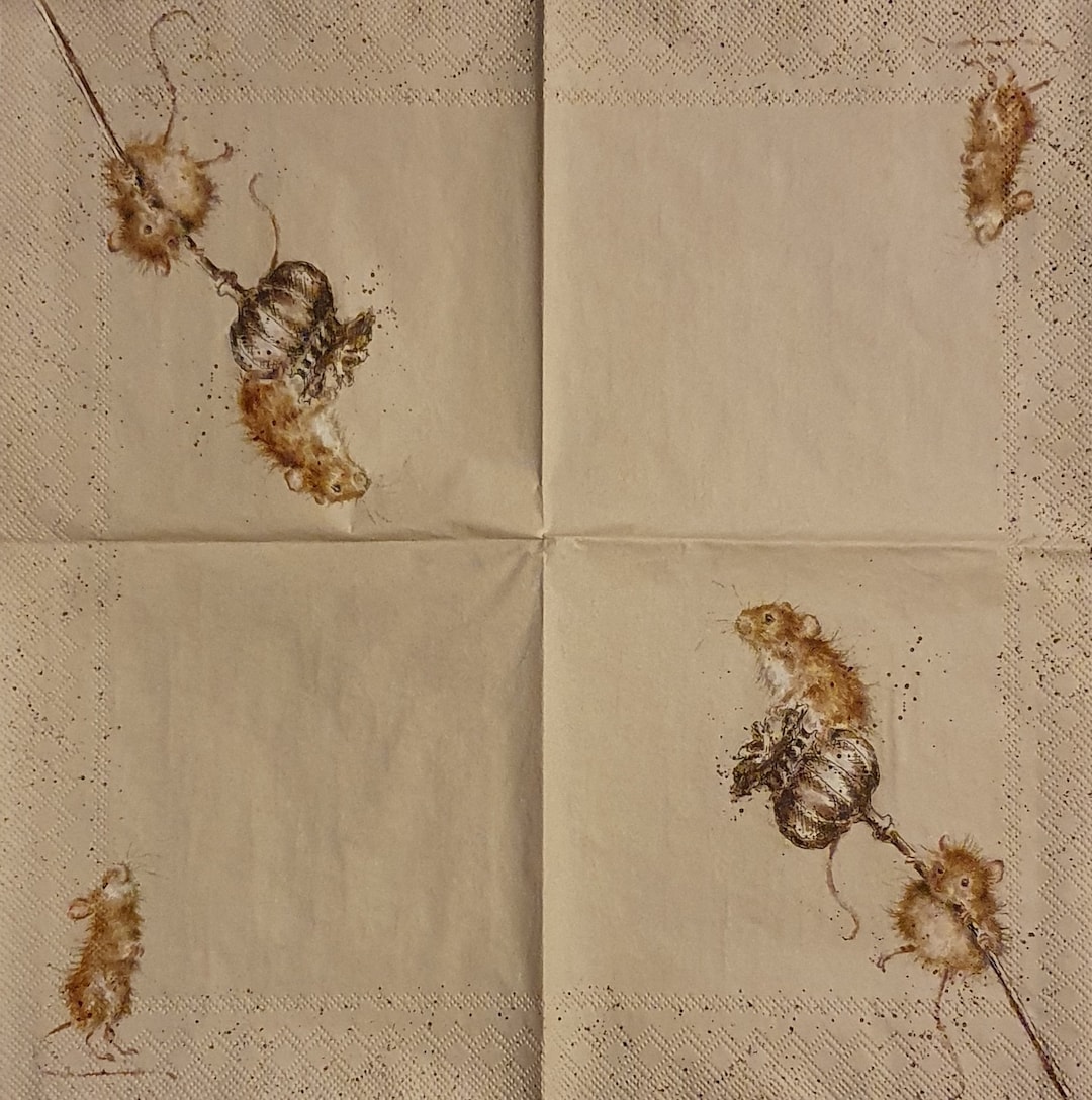 Wrendale Country Mice Set of 4 Paper Napkins - Etsy.de