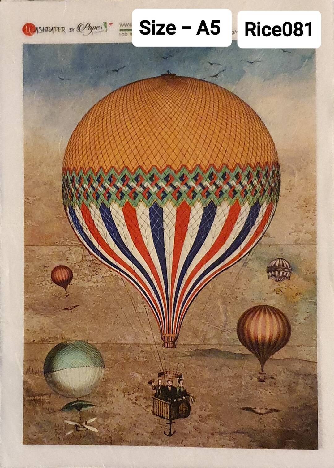 Hot Air Balloon Rice Paper - Etsy UK