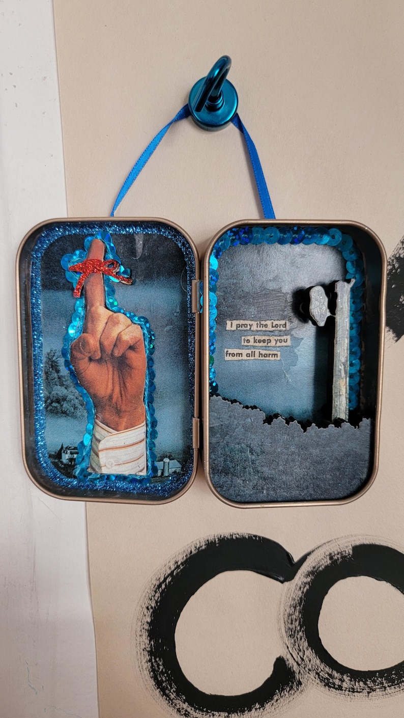 Assemblage Collage Tin - Retro Magazine Photos - Etsy
