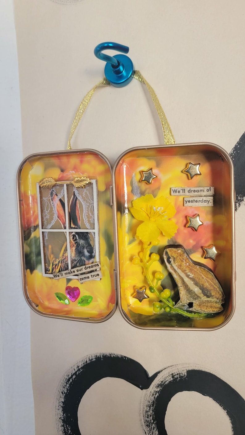 Assemblage Collage Tin - Retro Magazine Photos - Etsy