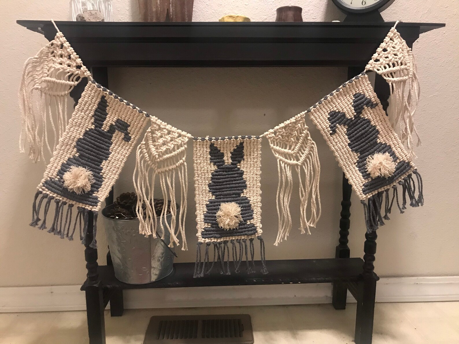 Macrame Bunny Garland - Etsy