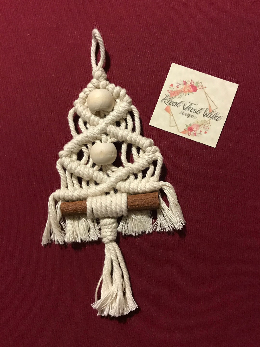 Macrame Christmas Tree Ornaments - Set of 2 - Etsy