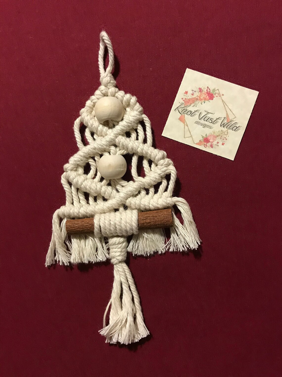 Macrame Christmas Tree Ornaments - Set of 2 - Etsy